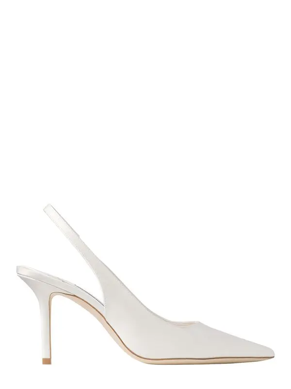 JIMMY CHOO Love 85 Satin Slingbacks - Neutral
