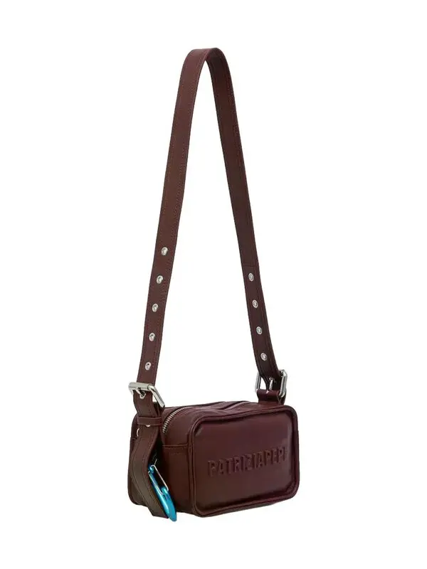 Patrizia Pepe Mini Embossed Crossbody Bag - Brown
