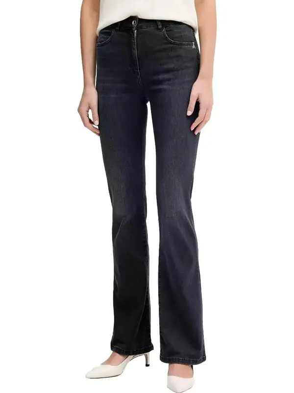 Patrizia Pepe Logo-motif Jeans - Black