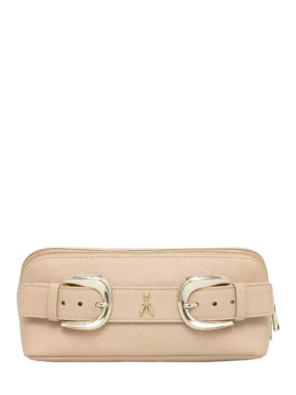 Patrizia Pepe Buckle Makeup Bag - Neutrals