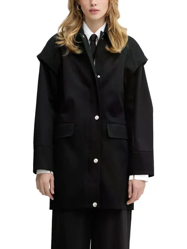 Patrizia Pepe Long-sleeved Coat - Black