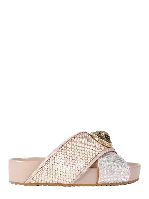 Kurt Geiger Sequin-embellished Criss-cross Sandals - Pink