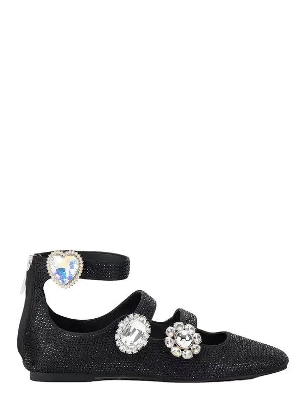 Kurt Geiger Embellished Gladiator Ballerinas - Black