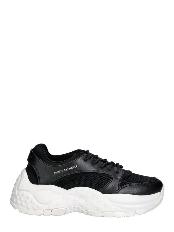 Armani Exchange Panelled Sneakers - Black
