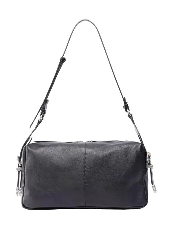 Pinko Leather Shoulder Bag - Black