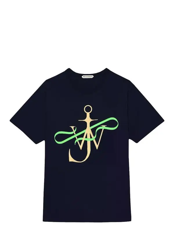 JW Anderson Anchor-motif Cotton T-shirt - Blue