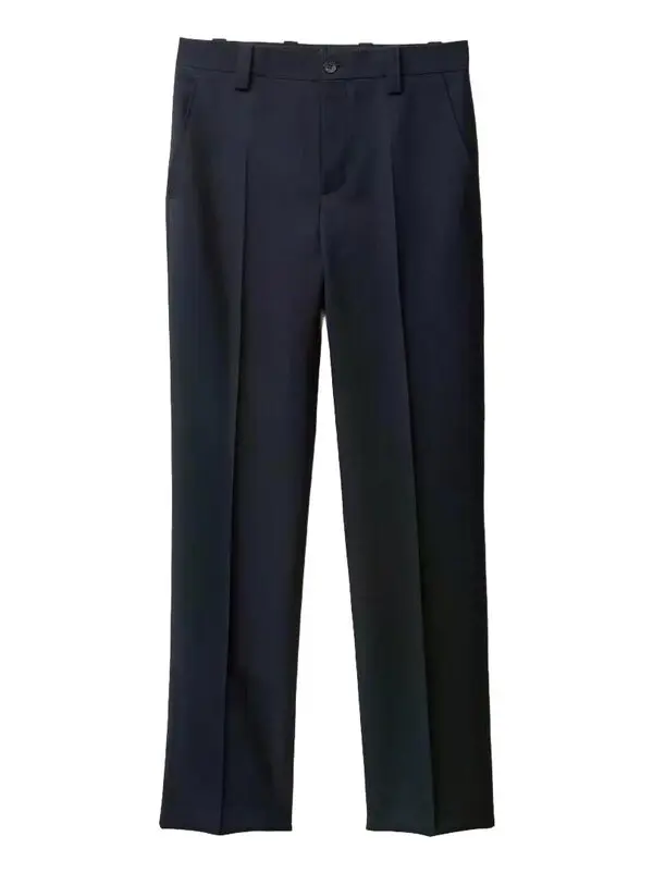 Versace Wool-mohair Slim Formal Trousers - Blue
