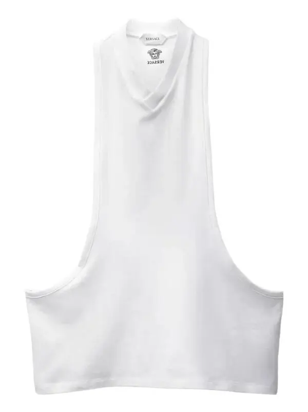 Versace Stretch Cotton-jersey Tank Top - White