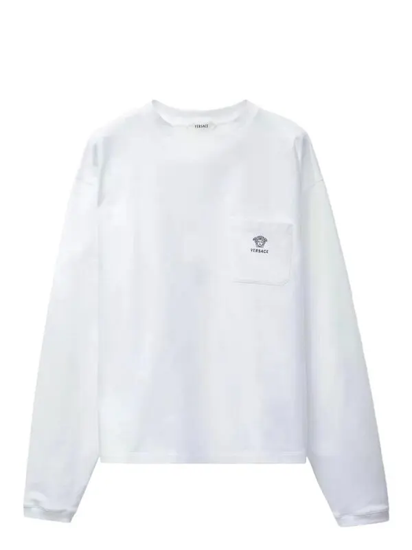 Versace Long Sleeve Pocket T-shirt - White