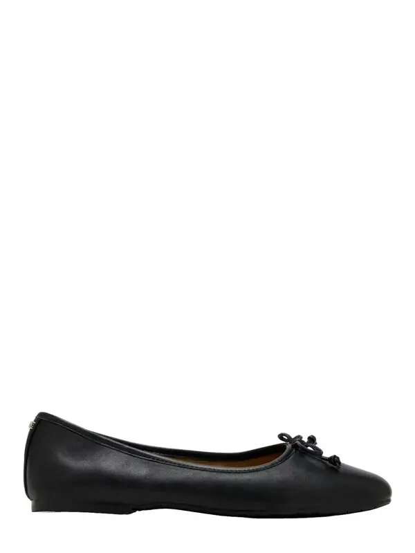 Sam Edelman Bow-detail Leather Ballet Flats - Black