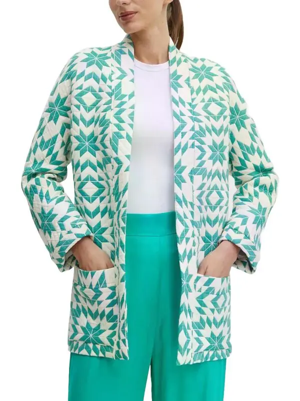 LA PETITE FRANÇAISE Geometric-pattern Jacket - Green
