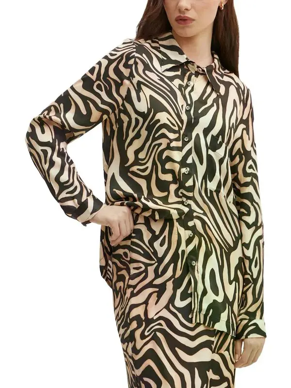 LA PETITE FRANÇAISE Animal-print Shirt - Neutrals