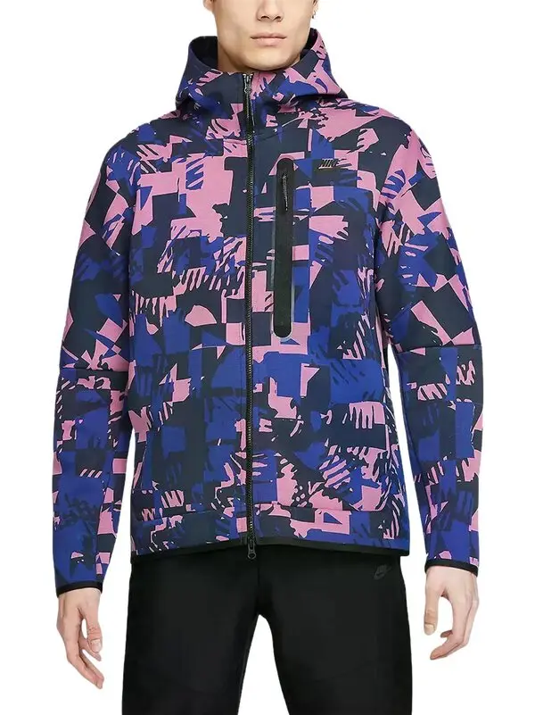 Nike Patterned Hoodie - Blue