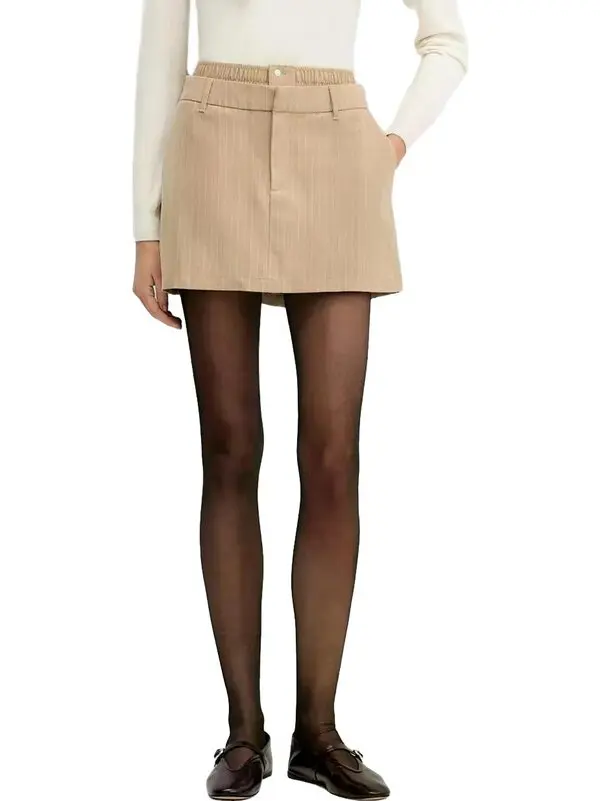 Hugo Pinstripe Patch-pocket Skirt - Neutrals