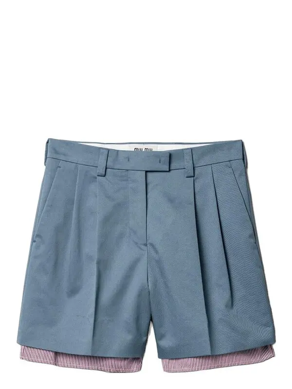 Miu Miu Chino Bermuda Shorts - Aviation Blue