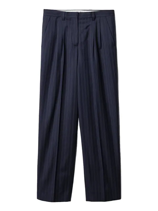 Miu Miu Pinstriped Trousers - Navy