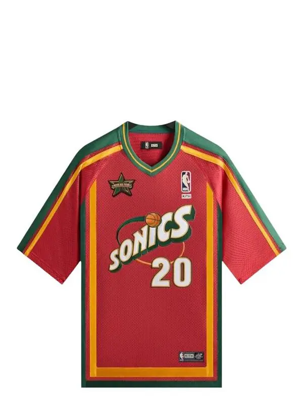 Kith Nba Allstar Seattle Supersonics Leon Jersey - Crimson