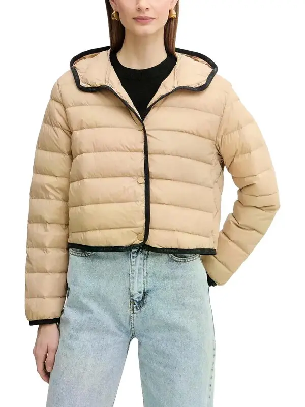 Armani Exchange Quilted Hooded Jacket - Neutrals