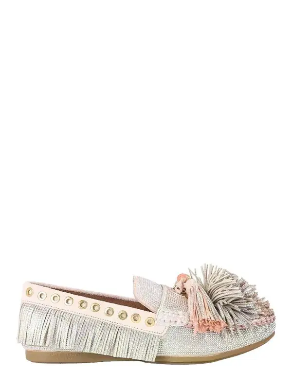 Kurt Geiger Embellished Tassel Loafers - Silver