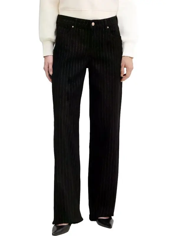 Armani Exchange Pinstripe Five-pocket Jeans - Black