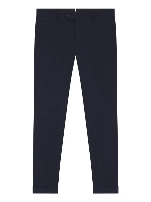 BOSS Stretch-cotton Slim Fit Trousers - Blue