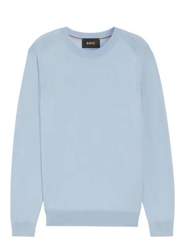 BOSS Wool-silk-cashmere Sweater - Blue