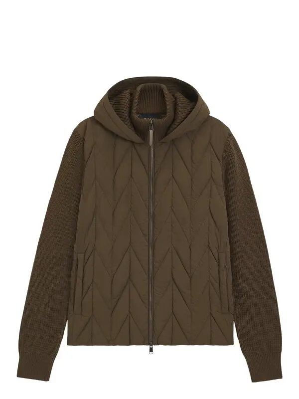 BOSS Wool Down-filled Quilted Hybrid Jacket - Green
