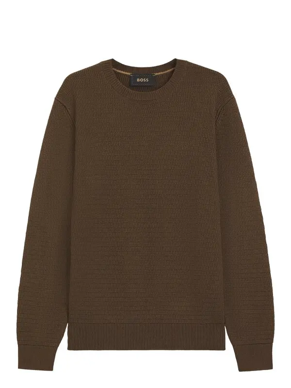 BOSS Virgin Wool-silk Sweater - Green