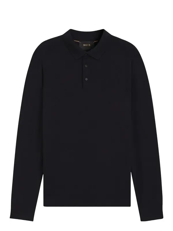 BOSS Wool-silk-cashmere Polo Sweater - Blue