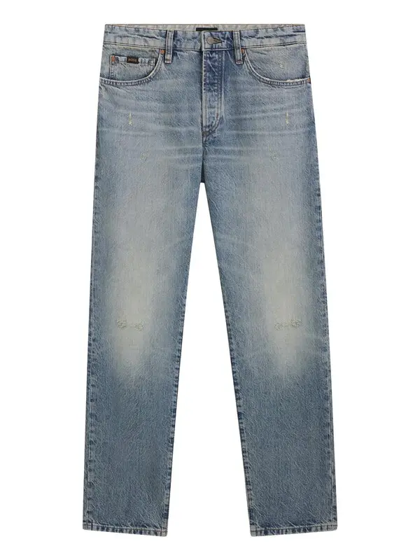 BOSS Stonewashed Straight Jeans - Turquoise