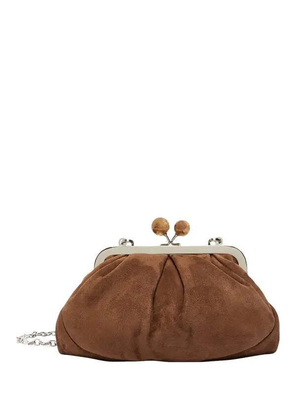Max Mara Suede Pasticcino Clutch - Brown