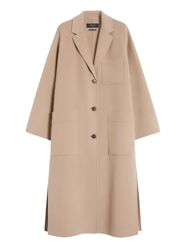 Max Mara Wool-blend Single-breasted Long Coat - Beige