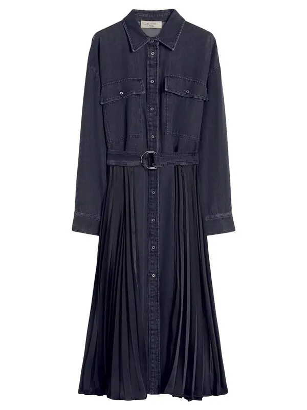 Max Mara Denim Midi Shirt Dress - Black