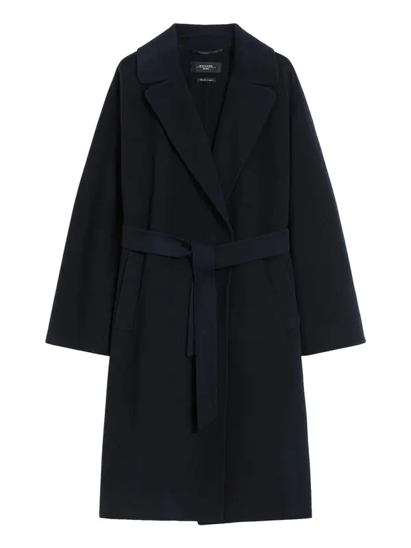 Max Mara Wool-blend Belted Coat - Blue