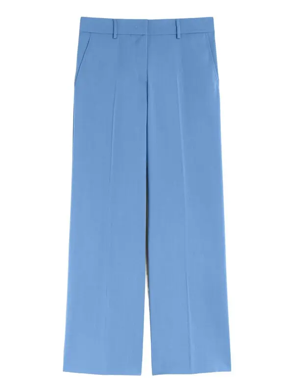 Max Mara Wool Wide-leg Trousers - Blue