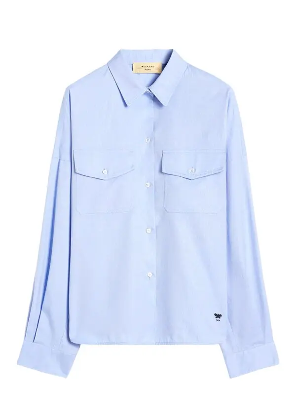 Max Mara Cotton Long-sleeve Shirt - Blue