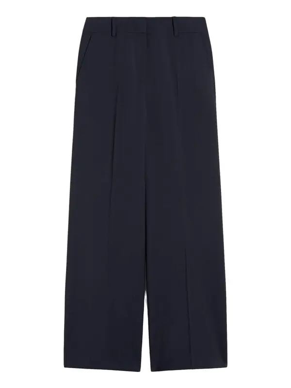 Max Mara Wool Wide-leg Trousers - Blue