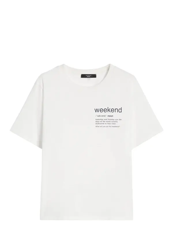 Max Mara Cotton Logo T-shirt - White