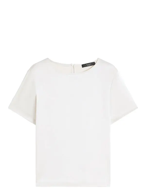 Max Mara Satin-front T-shirt - White