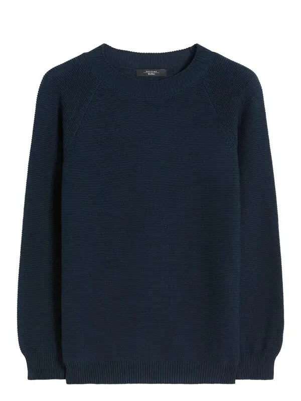 Max Mara Cotton Knitted Sweater - Blue