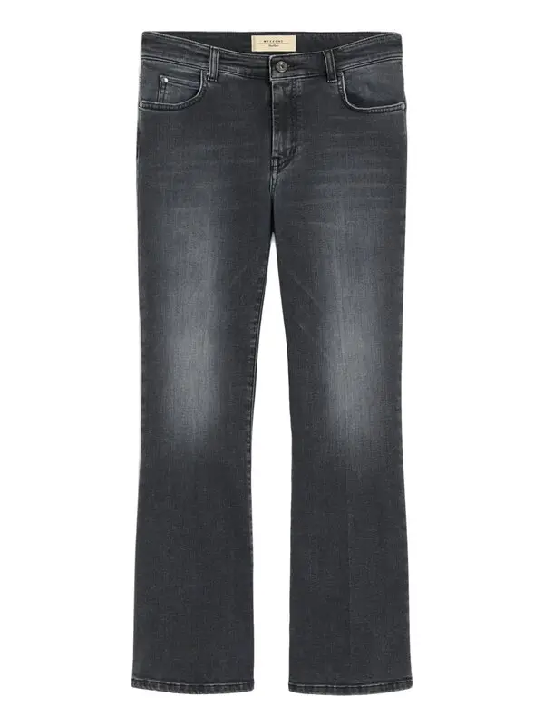 Max Mara Slim Cropped Flare Jeans - Black