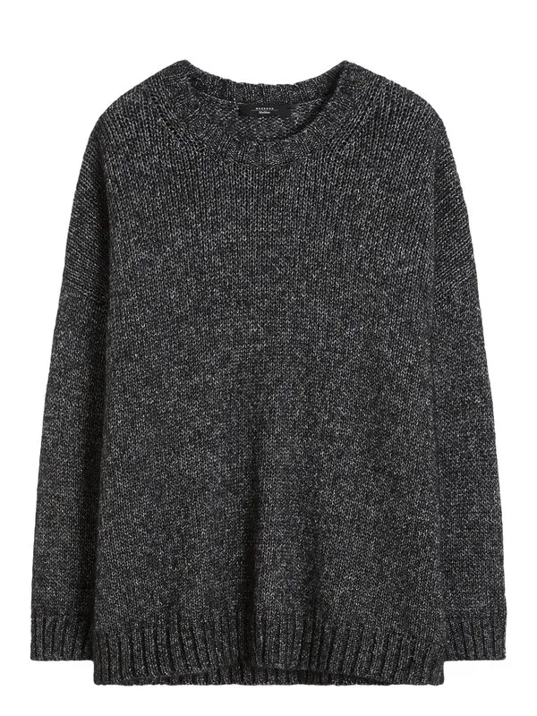 Max Mara Crew-neck Metallic Sweater - Grey