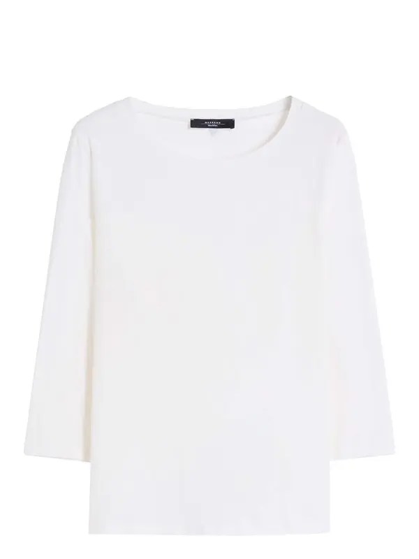 Max Mara Stretch-cotton Long-sleeve T-shirt - White