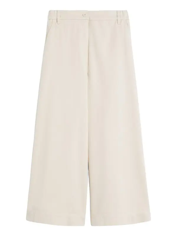 Max Mara Cotton Drill Trousers - Beige