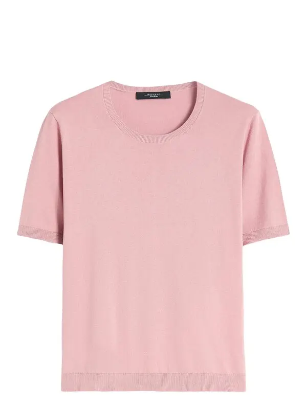 Max Mara Silk-cotton Knitted Top - Pink