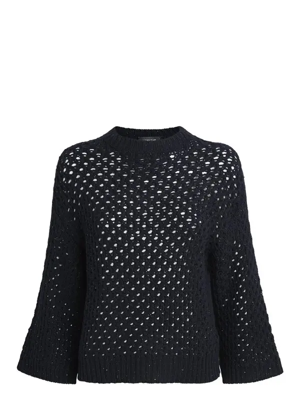 Fabiana Filippi Wool-blend Sequined Sweater - Navy