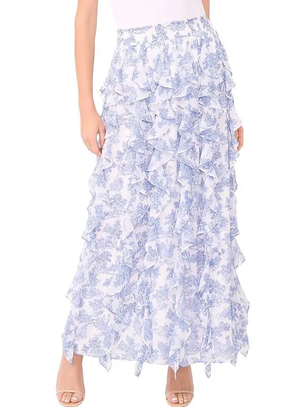 1.State Corkscrew Maxi Skirt - Blue Denim