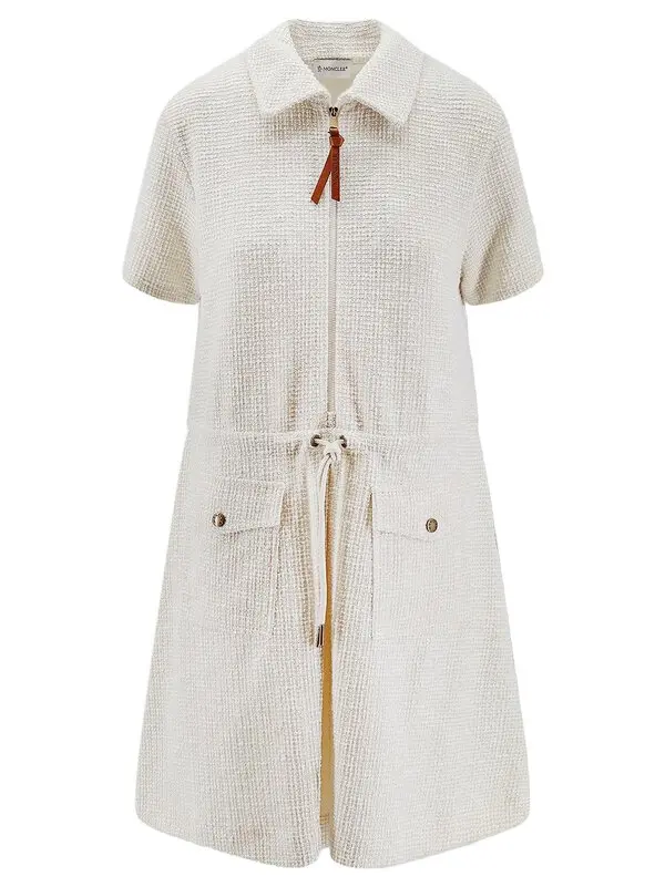 Moncler Dress With Adjustable Drawstring - White