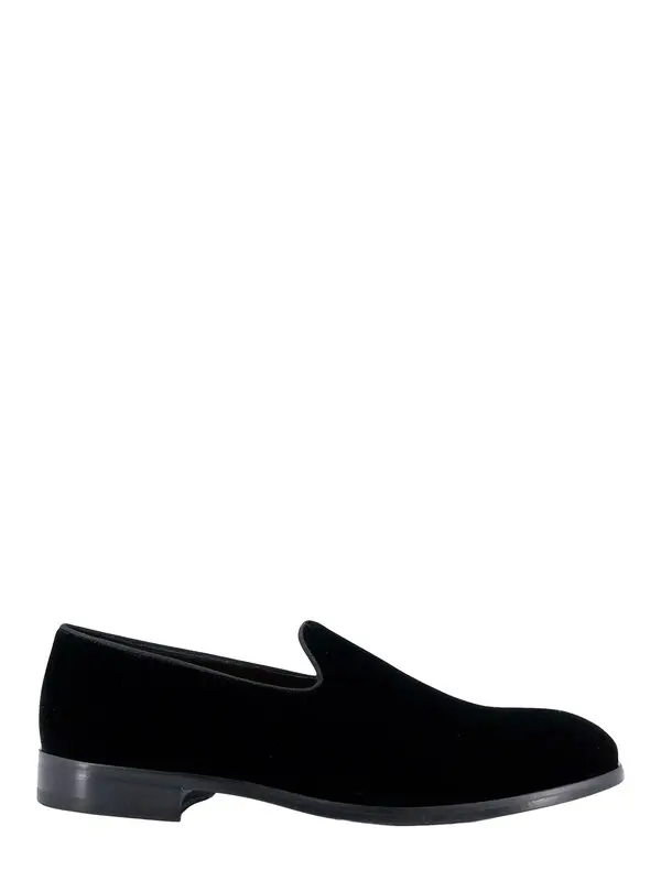DOUCAL'S Velvet Loafers - Black