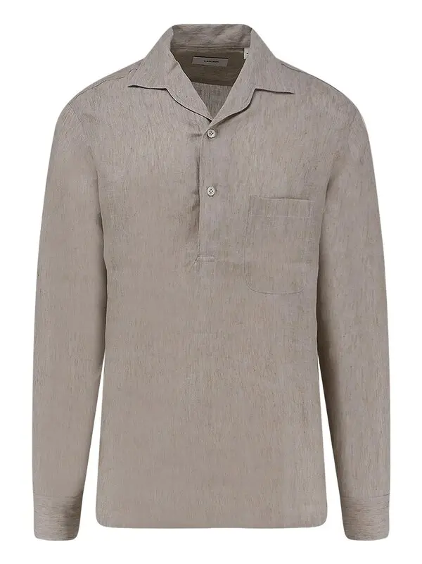 LARDINI Pailan Linen Shirt - Grey
